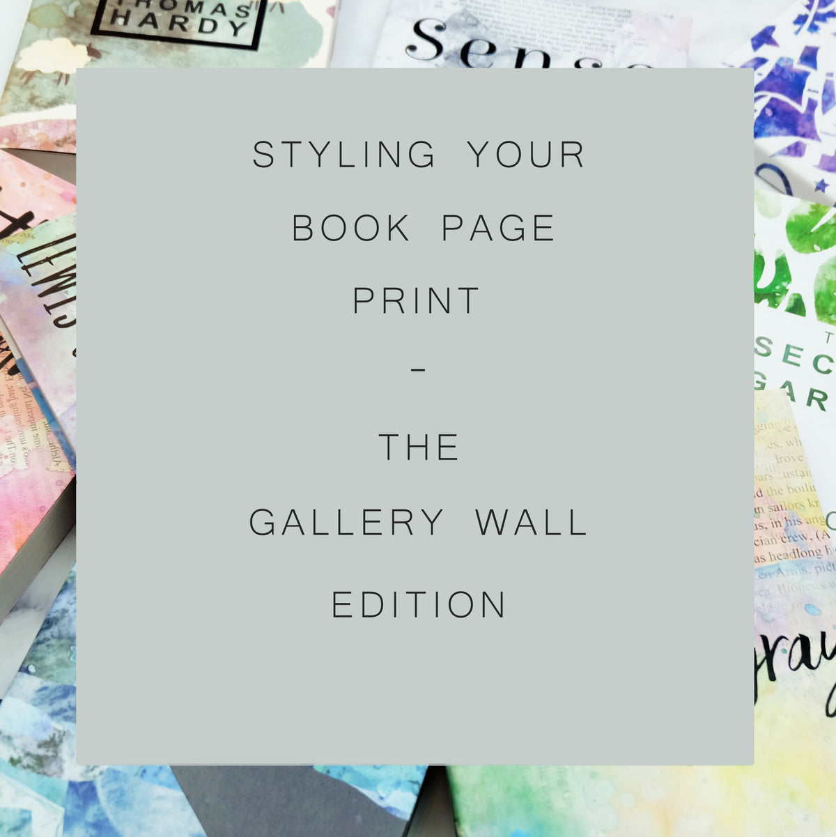 Styling Your Book Page Print - The Gallery Wall Edition — Bookishly