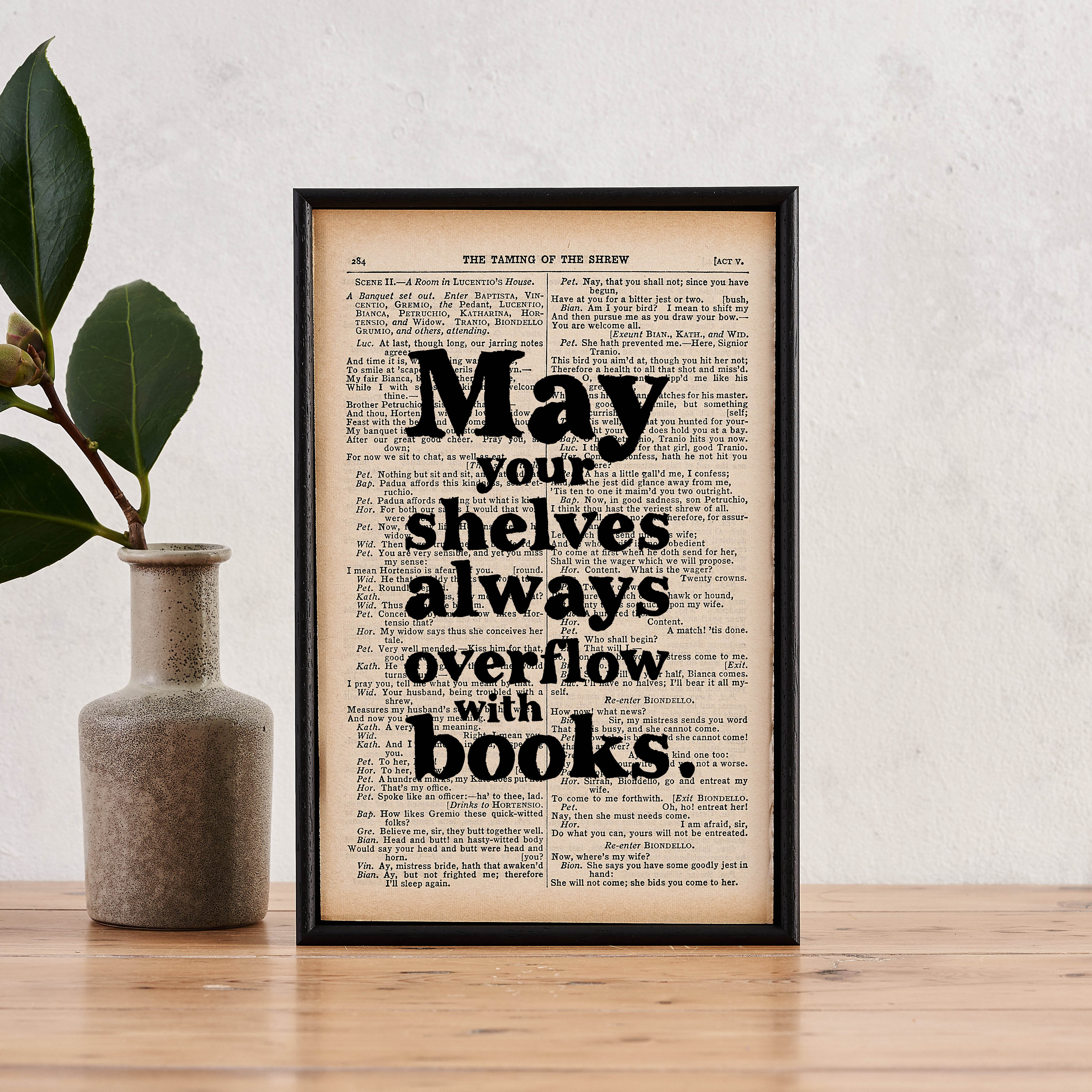 Framed Book Page Prints | Book Lover Gifts | Booktok – Bookishly