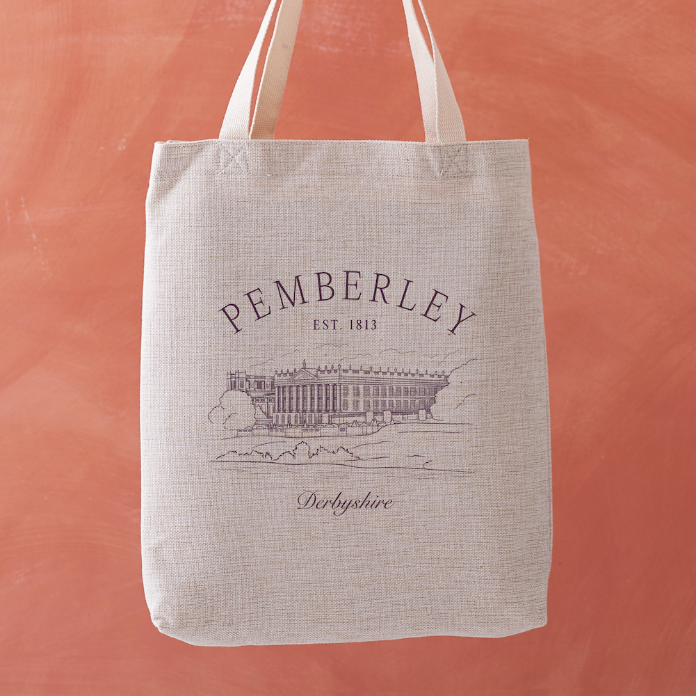 Pride and Prejudice Tote – Pemberley Bookplate Jane Austen Gift | Bookishly