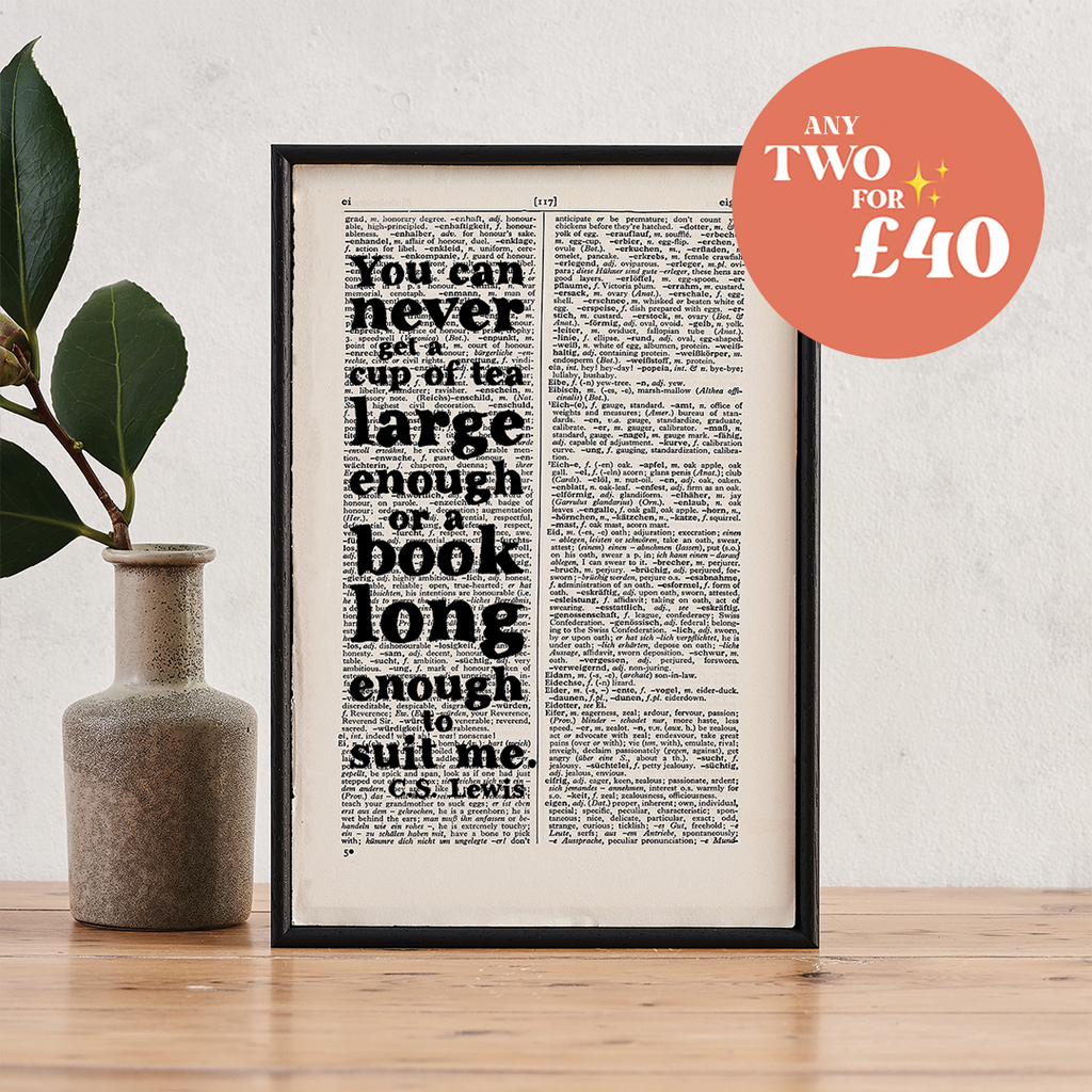Framed Book Page Prints — Bookishly
