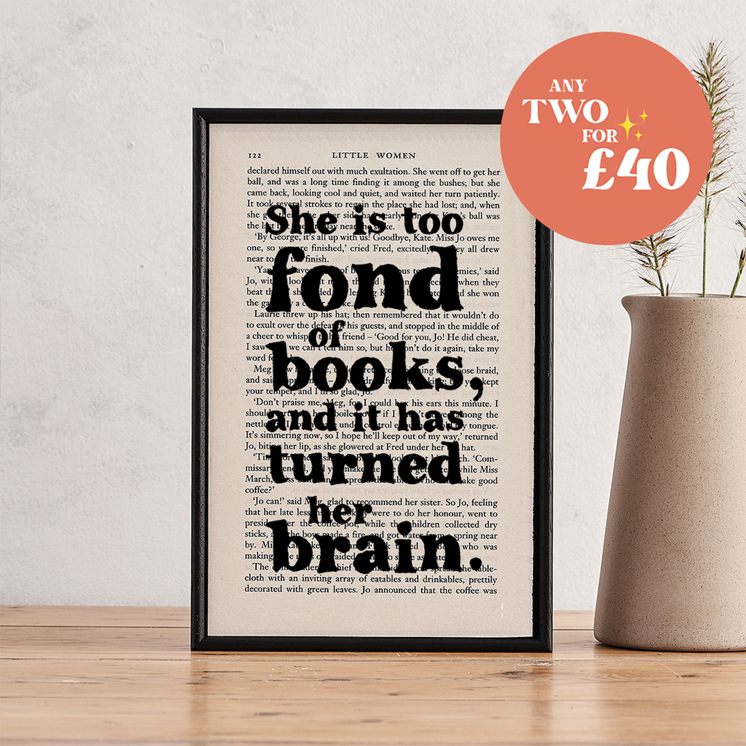 Framed Book Page Prints | Book Lover Gifts | Booktok — Bookishly