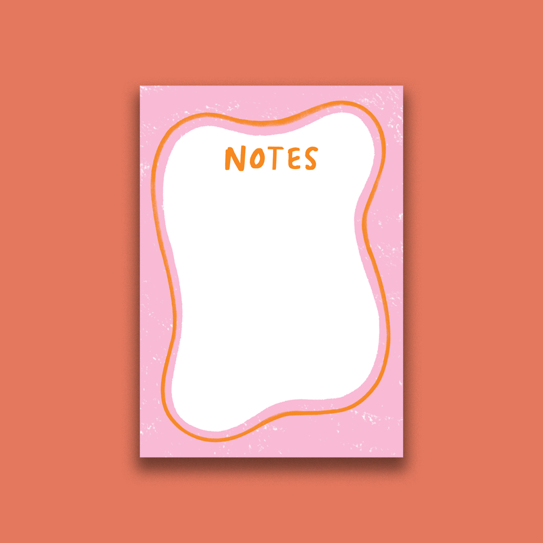 Pink Asymmetric Note Pad — Bookishly