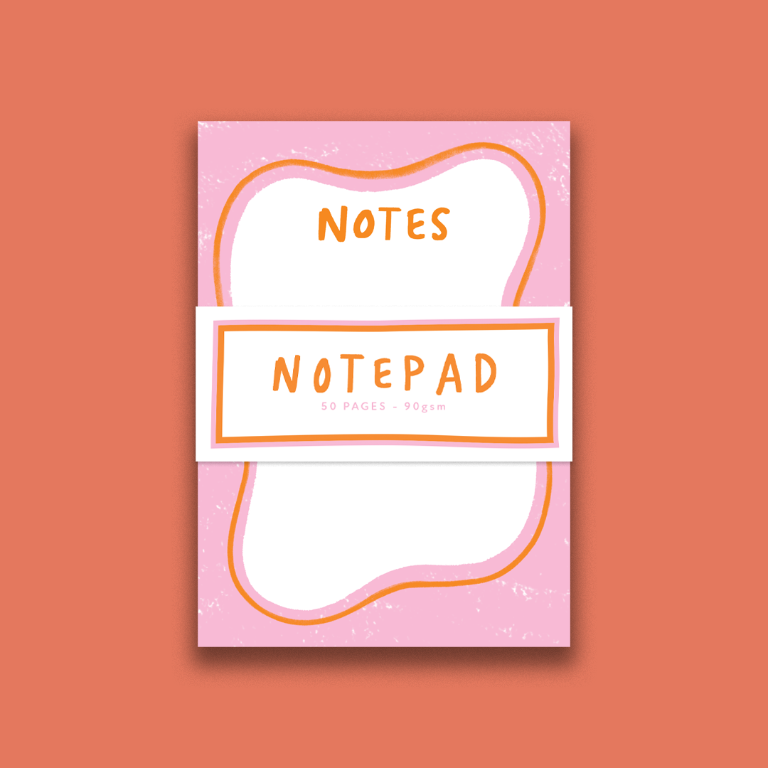 Pink Asymmetric Note Pad — Bookishly