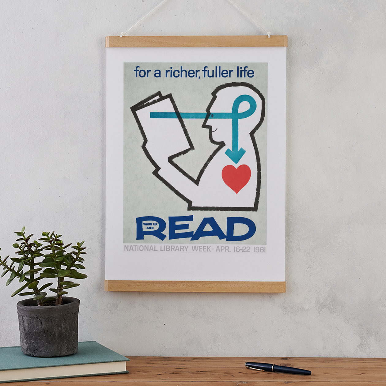 Retro Library Week Poster Print — Bookishly