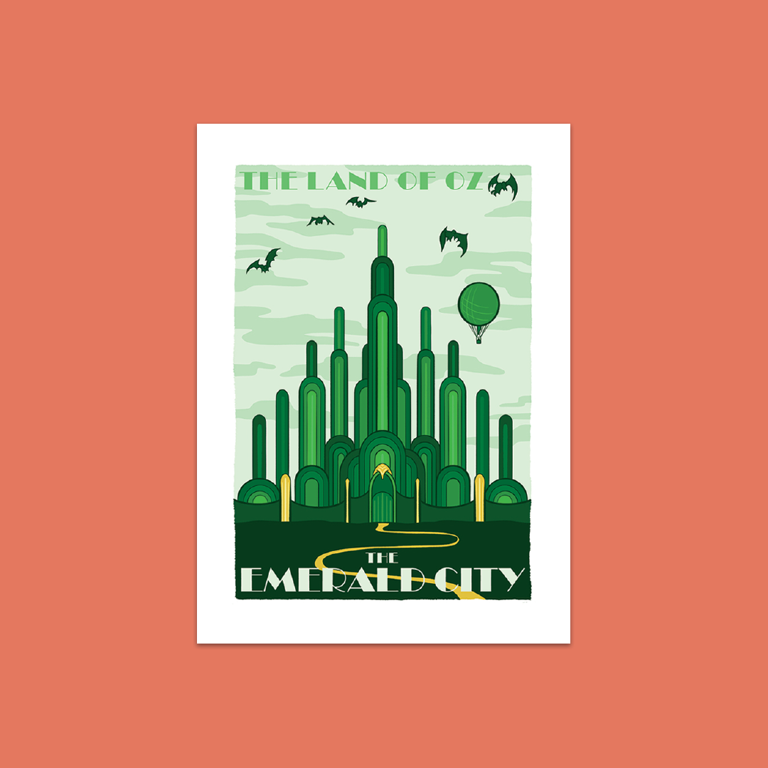 The Emerald City Fictional Travel Vinyl Sticker — Bookishly