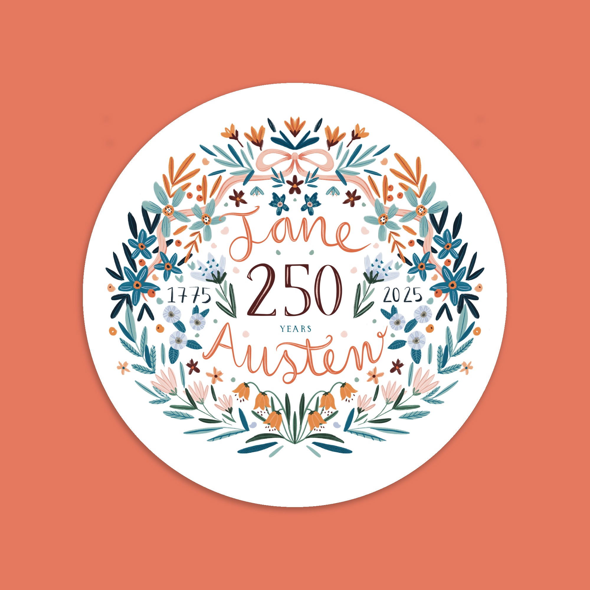 Jane Austen 250th Anniversary - Premium Die Cut Sticker | Bookishly