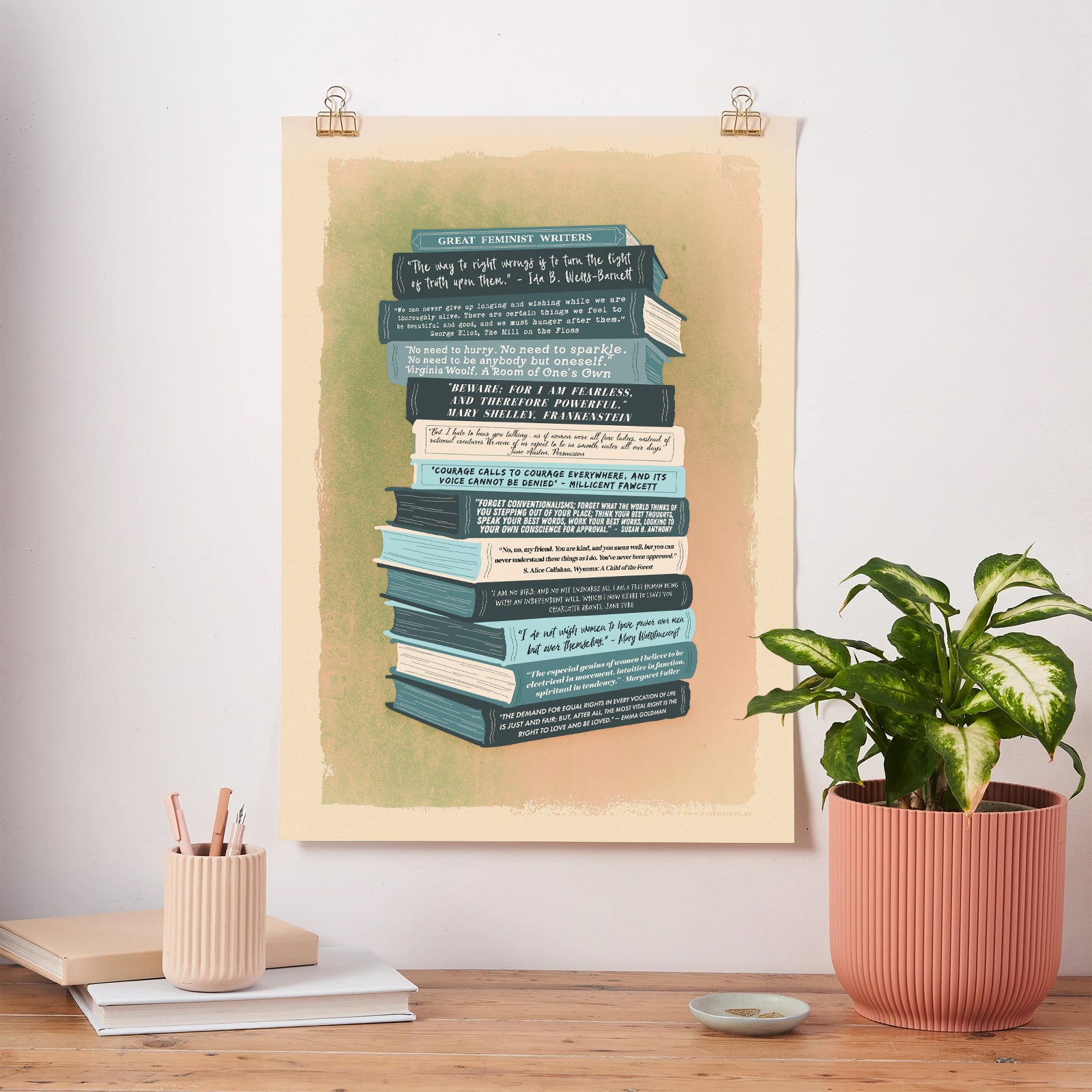 Feminist Quotes Poster — Bookishly