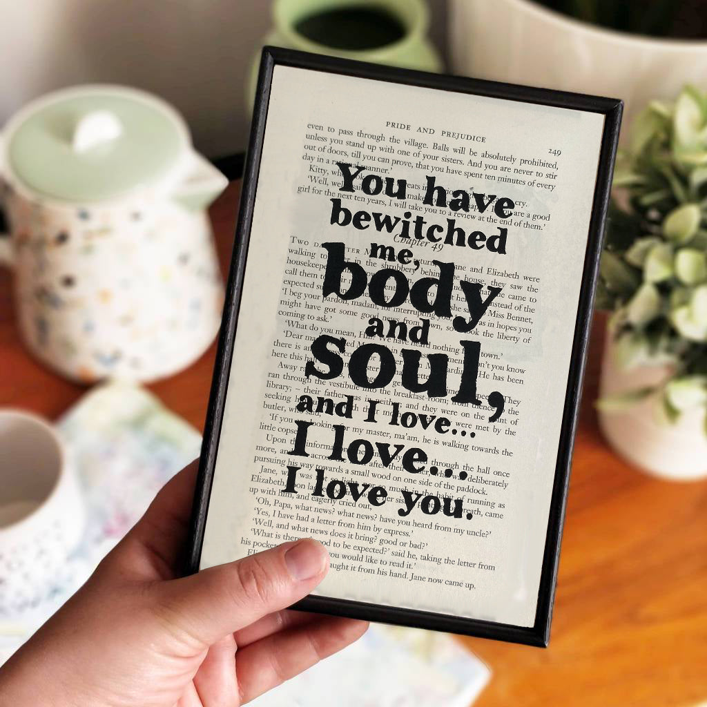 Framed Book Page Prints – Art & Quotes for Book Lovers — Bookishly