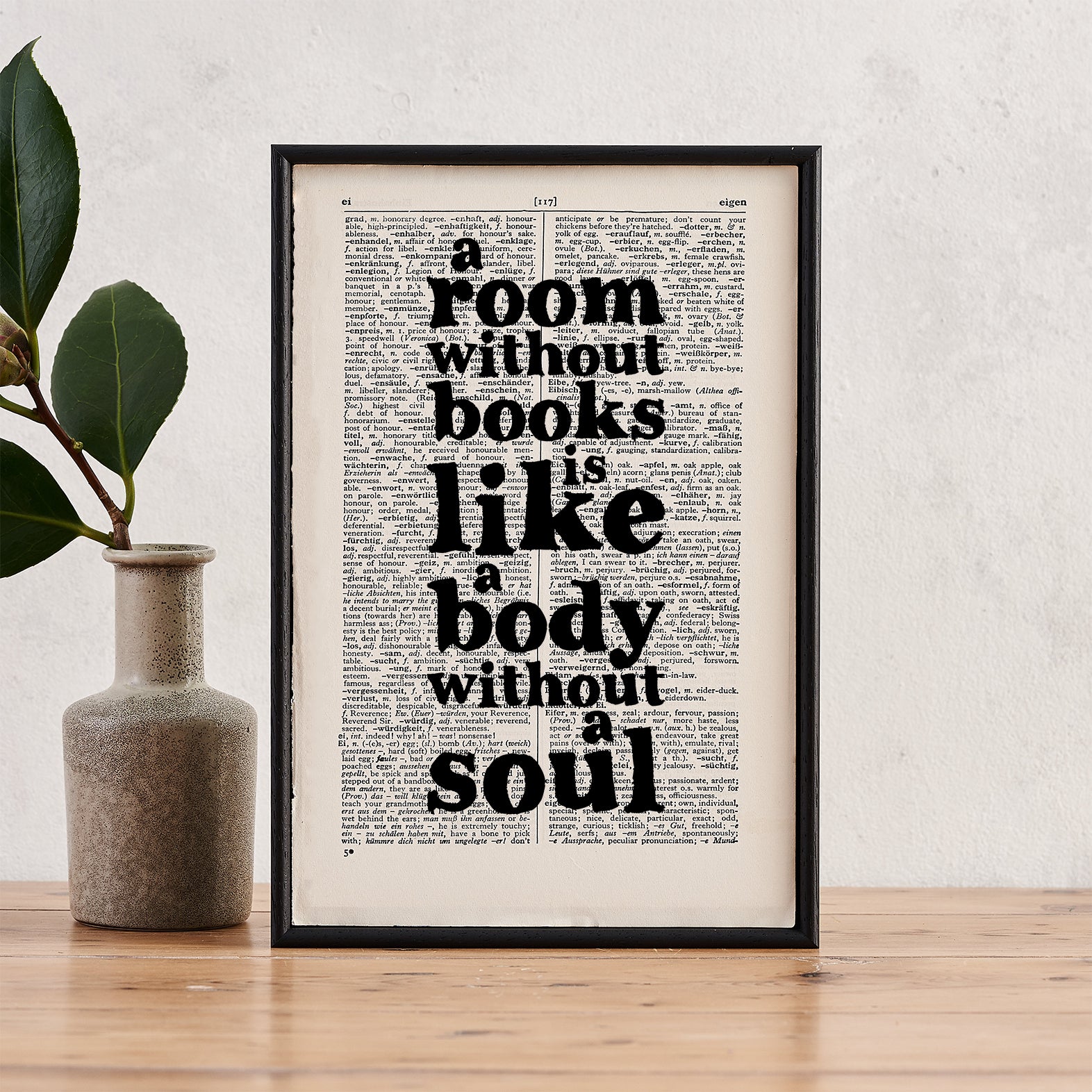 Book Lover Quote Print – A Room Without Books Wall Art | Bookishly