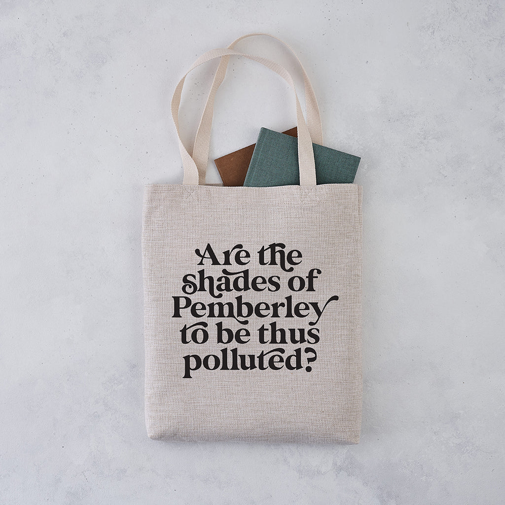 Jane Austen "Shades of Pemberley" Tote Bag | Bookworm Gifts | Booktok ...