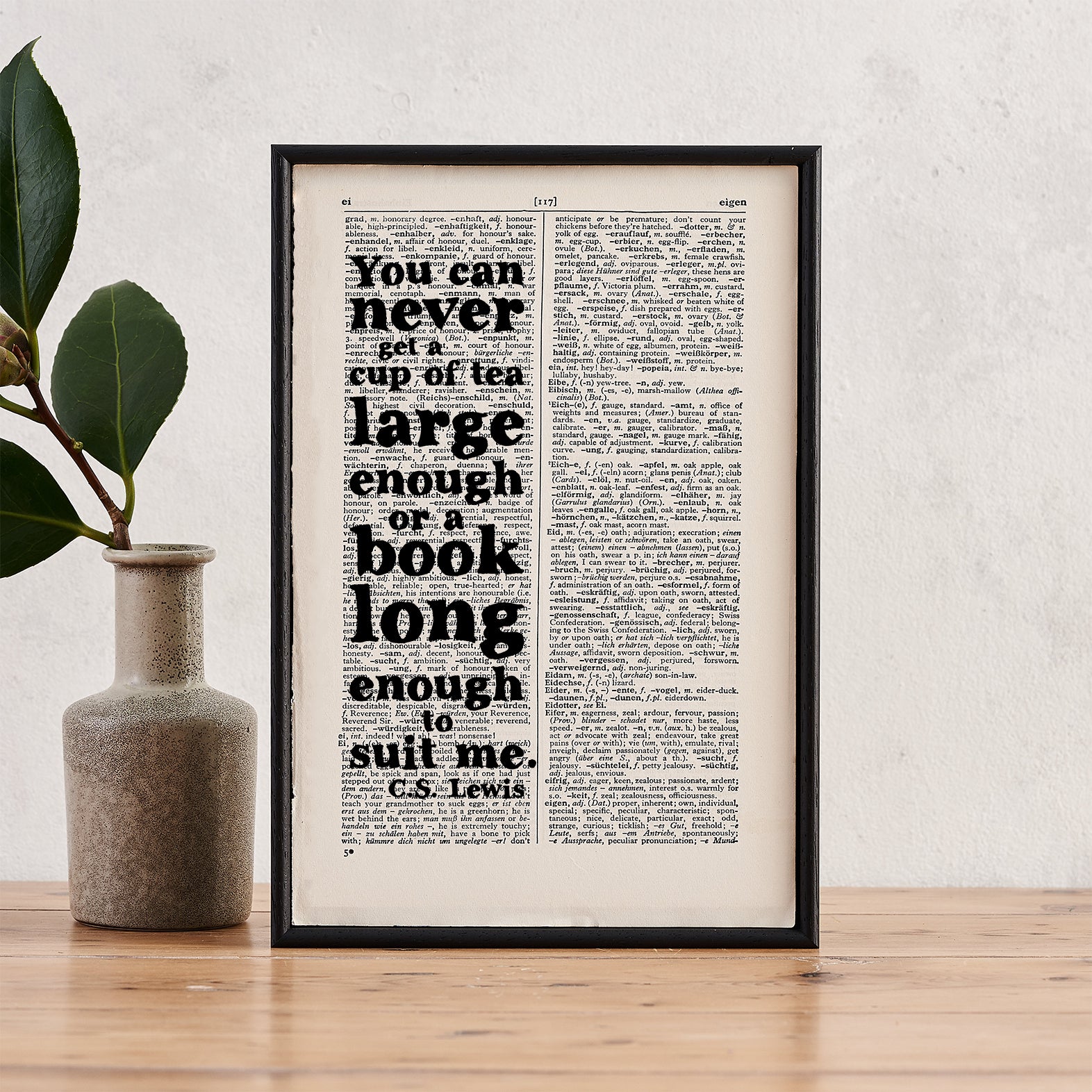 Framed Book Page Prints – Art & Quotes for Book Lovers — Bookishly