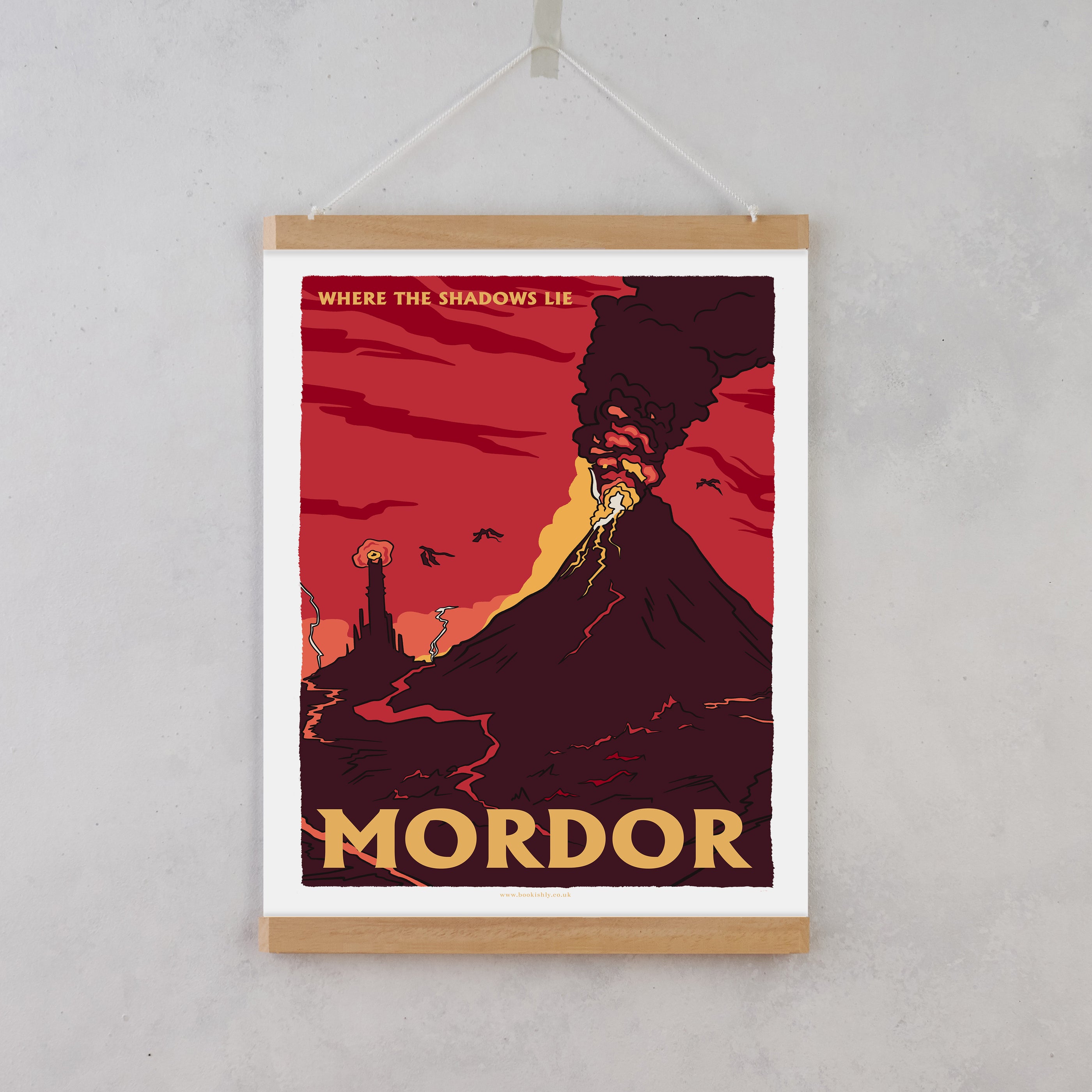 Mordor Art Print – Lord of the Rings Vintage Travel Poster | Bookishly