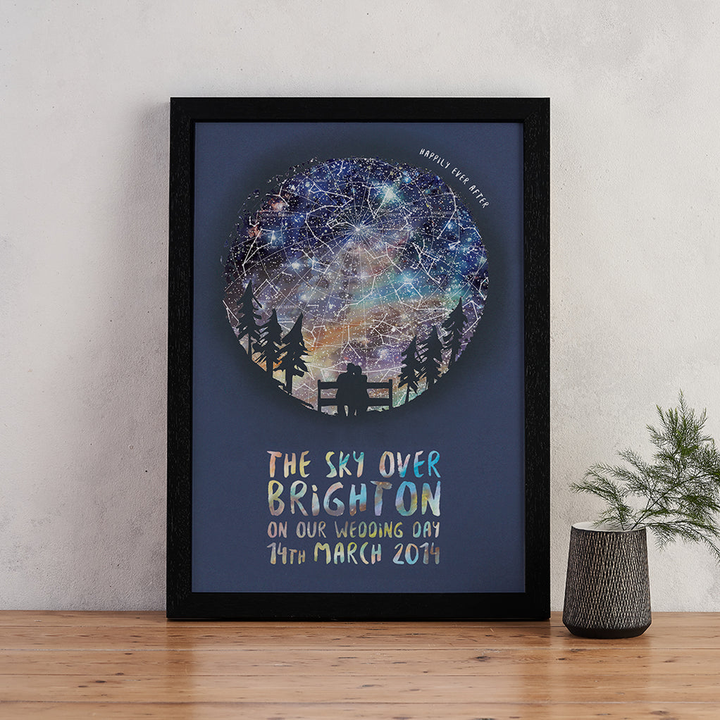 PERSONALISED STAR MAP | ROMANTIC GIFT | SILHOUETTE DESIGN | BOOKISHLY ...