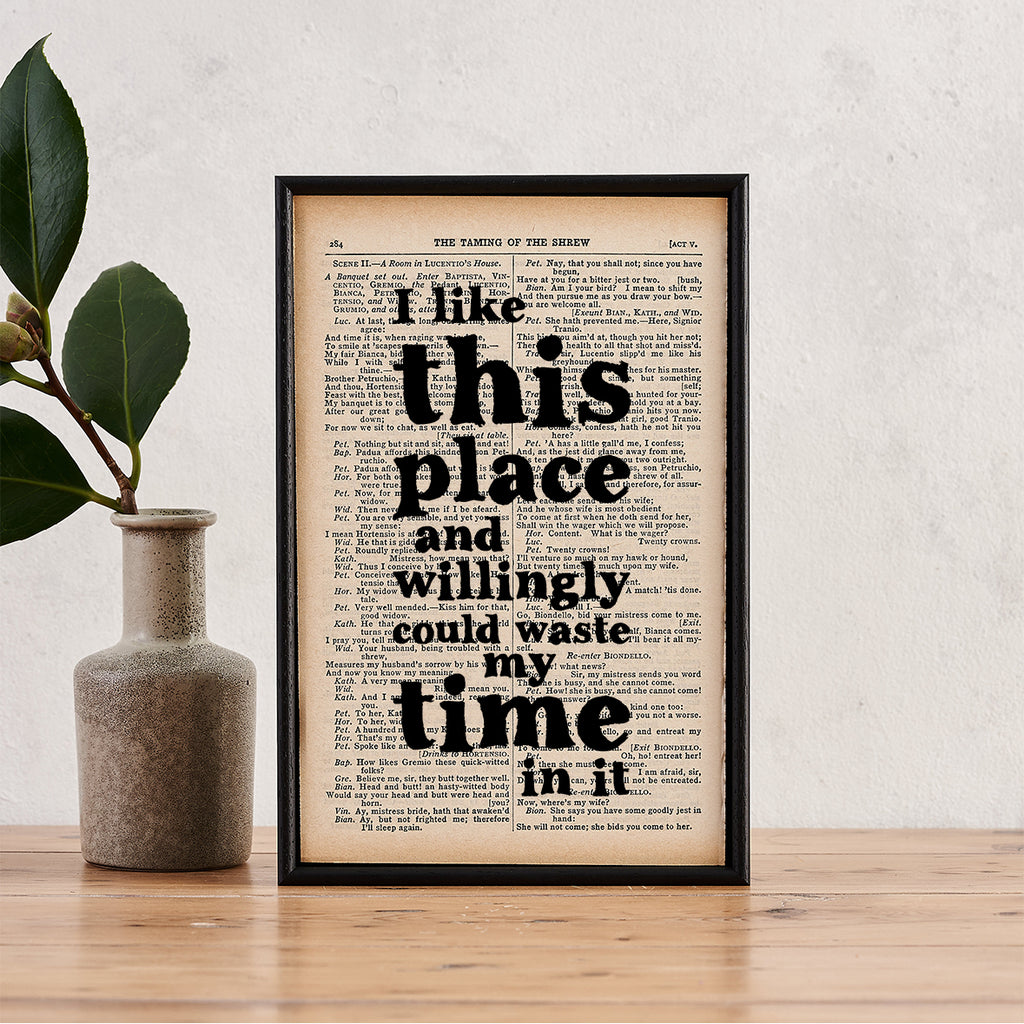 Framed Book Page Prints — Bookishly